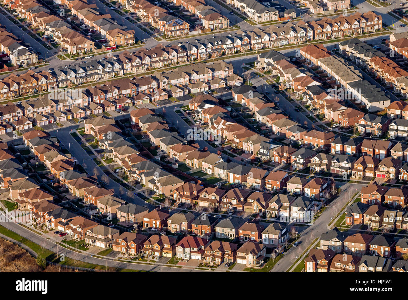 Aerial view of residential subdivision Stock Photo - Alamy