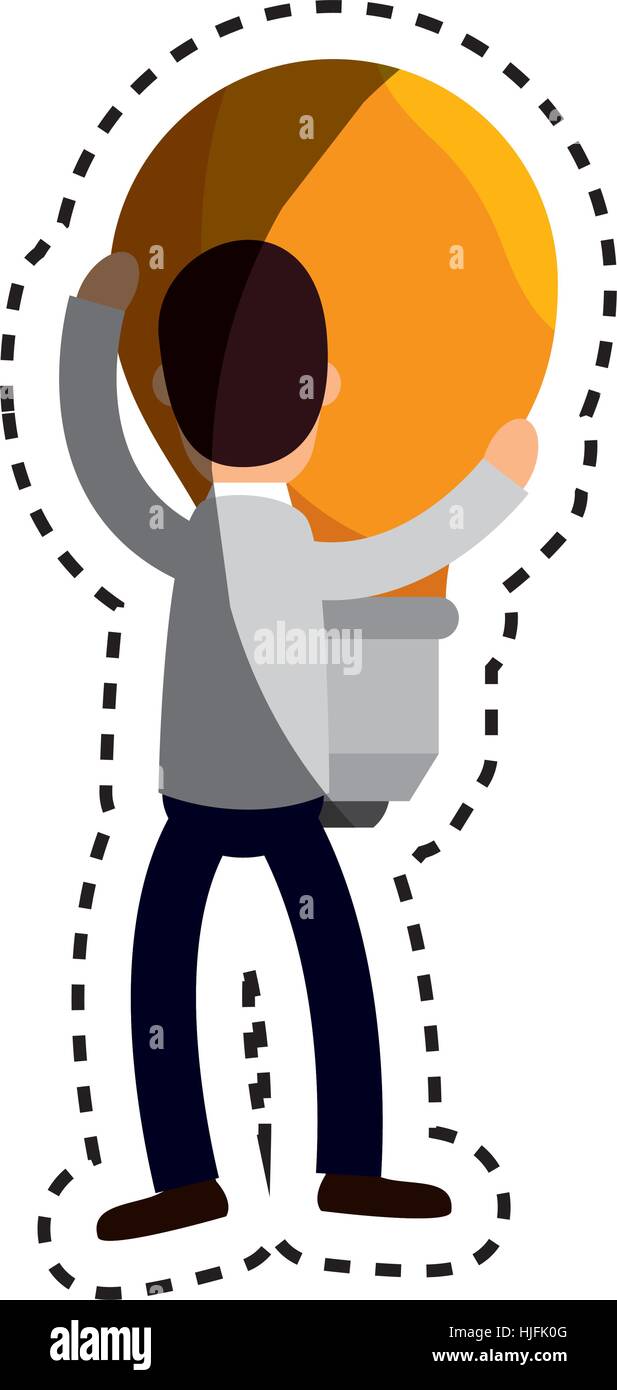 Businessman bulb avatar character hi-res stock photography and images ...