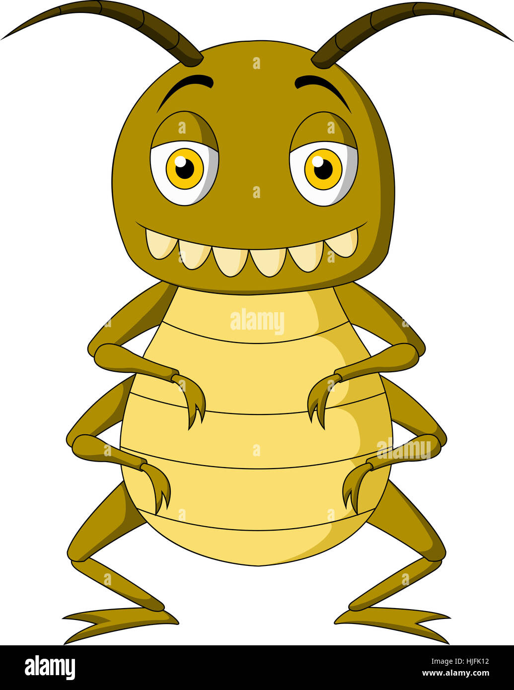 Happy cartoon flea standing smiling hi-res stock photography and images ...