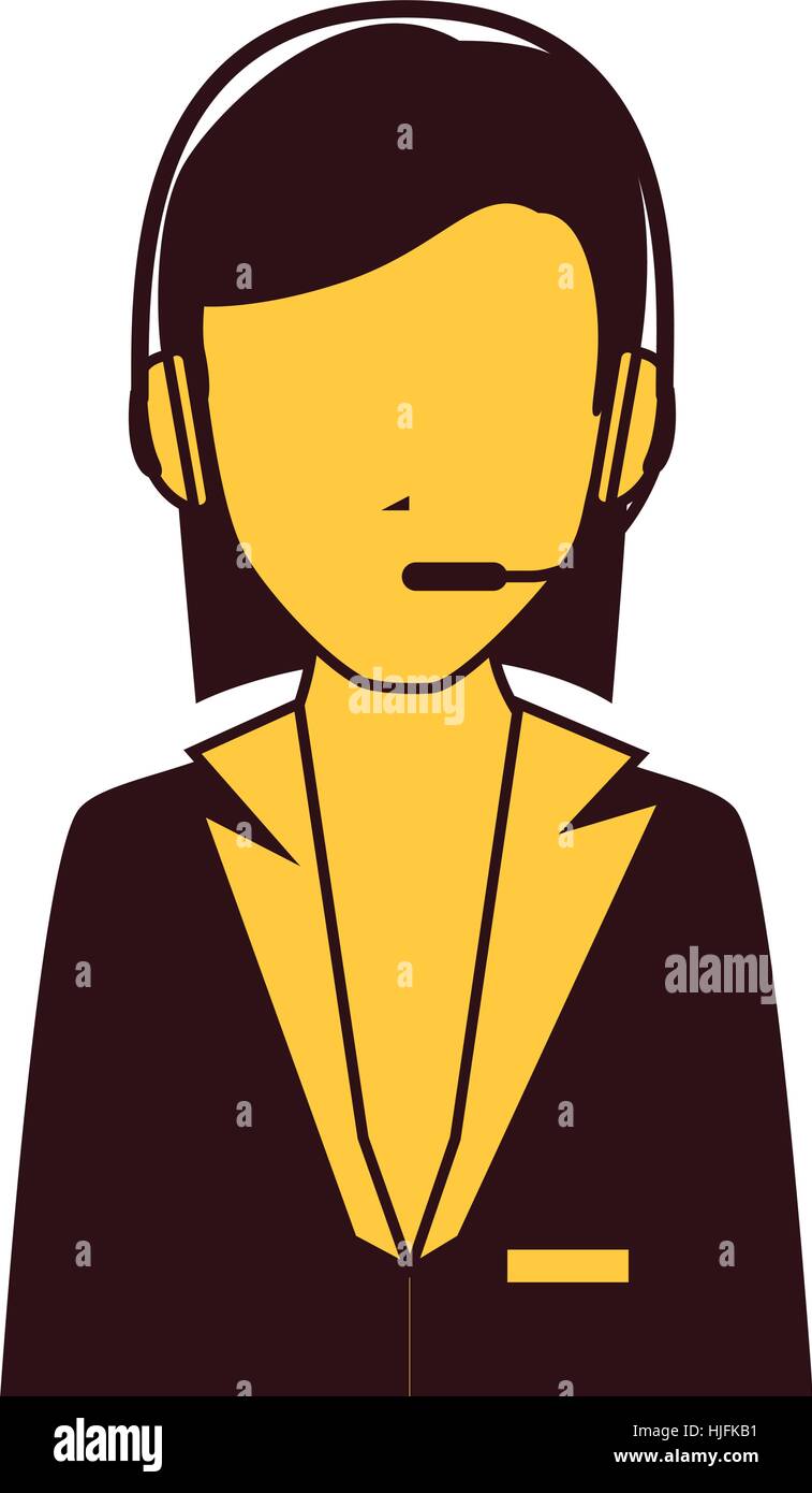 call center agent character vector illustration design Stock Vector ...