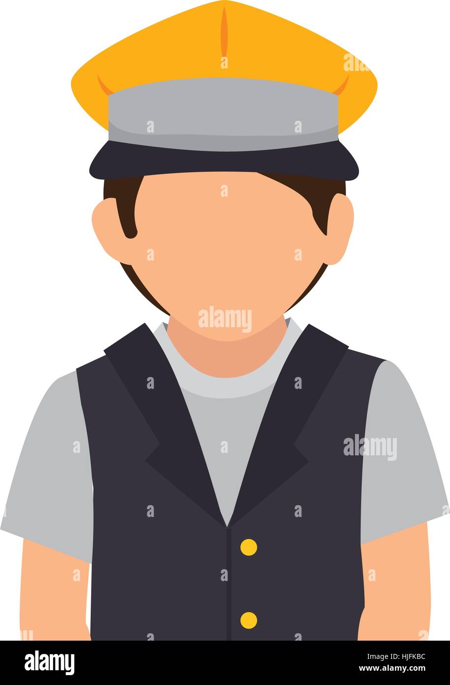 taxi driver avatar character vector illustration design Stock Vector ...