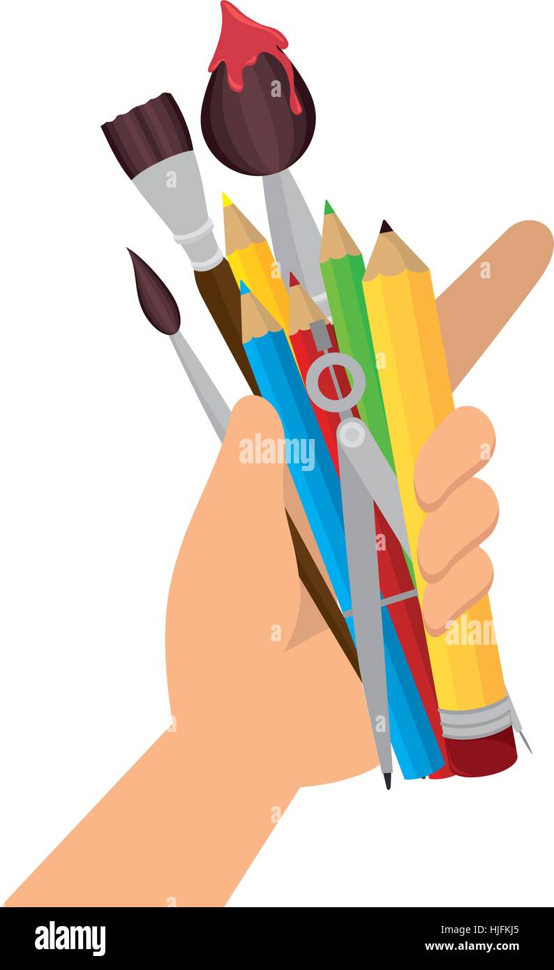 set school supplies icons vector illustration design Stock Vector Image ...