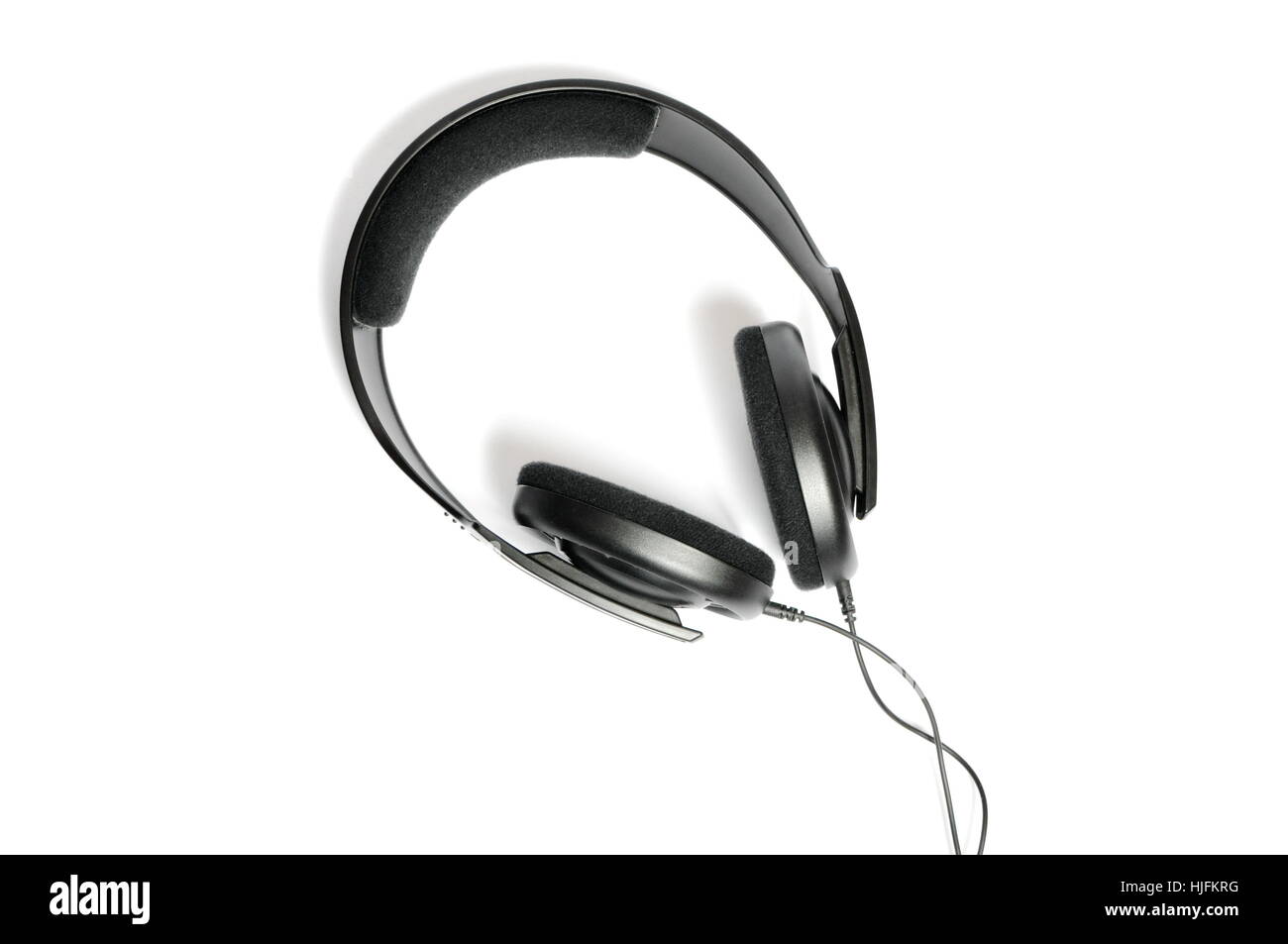 Headphones on white background Stock Photo - Alamy