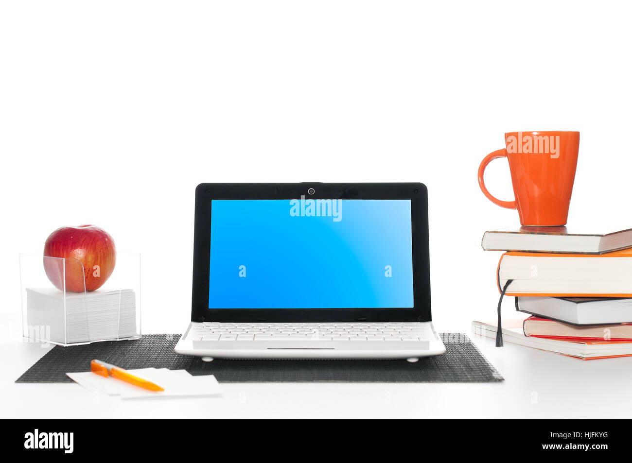 study, cup, blue, office, laptop, notebook, computers, computer ...