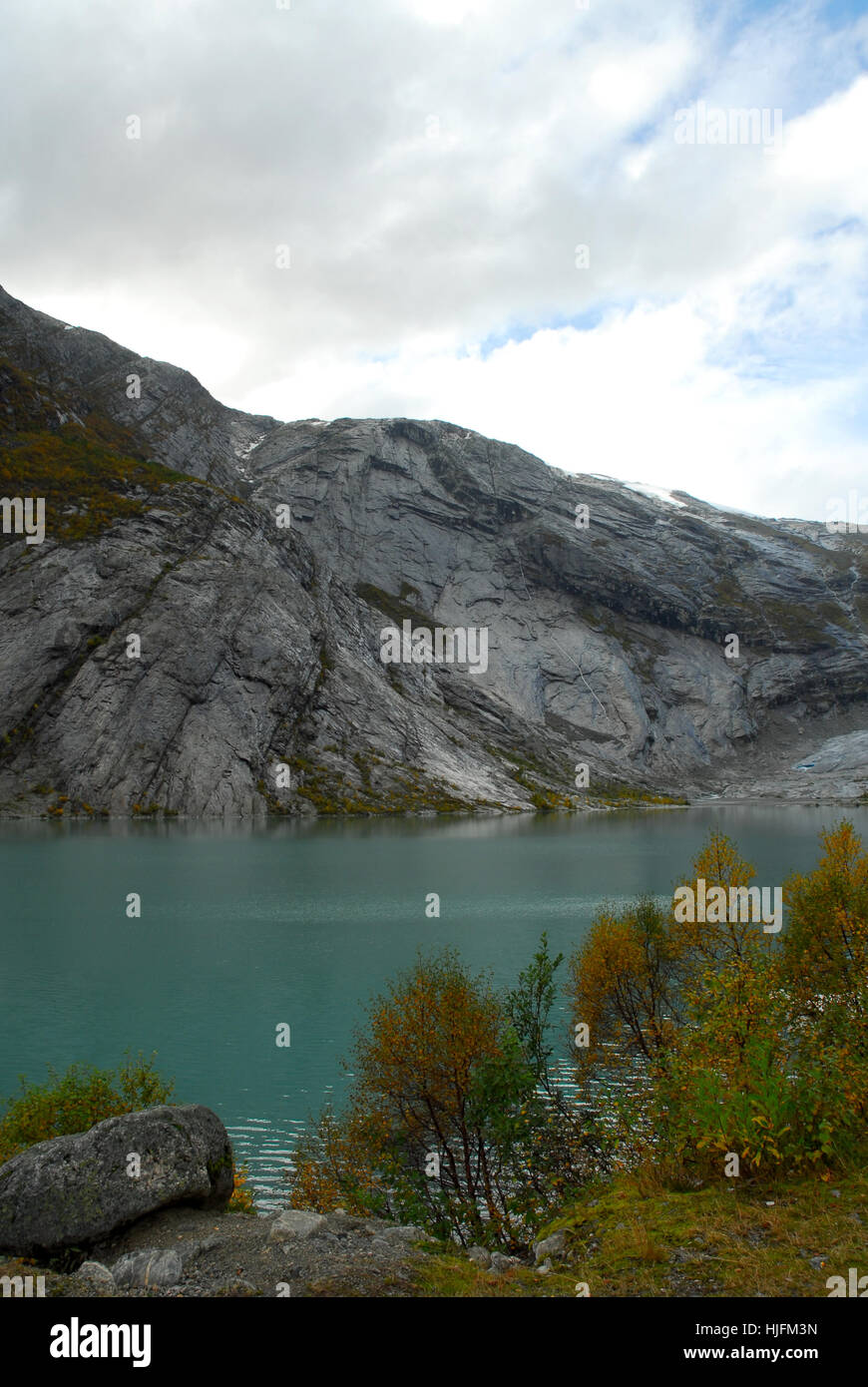 Glacial lake at the nigardsbreen glacier hi-res stock photography and ...