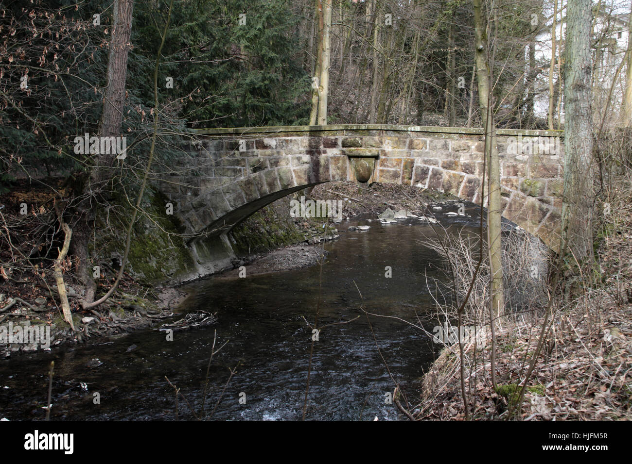 bridge, stream, arched bridge, current of the river, river, water ...