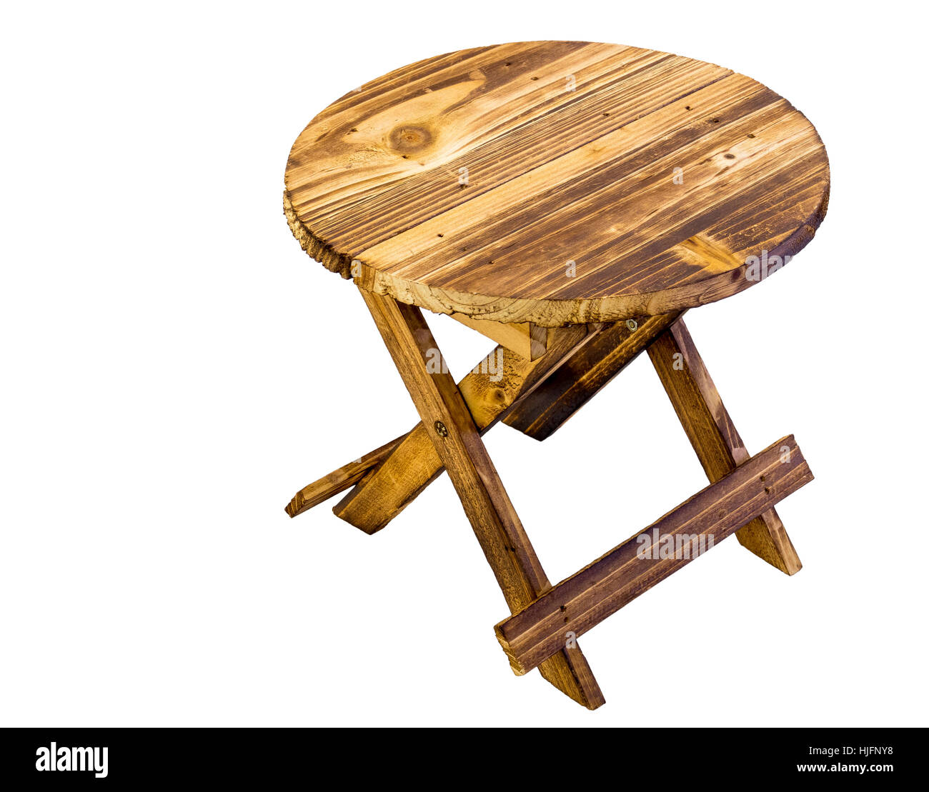 Cute miniature wooden table shoot with white background Stock Photo - Alamy