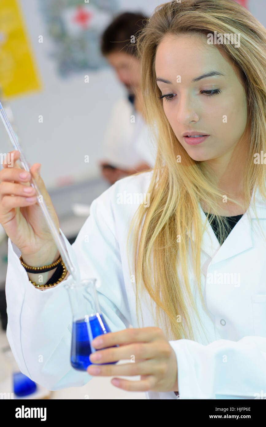 young woman with her experiment Stock Photo - Alamy