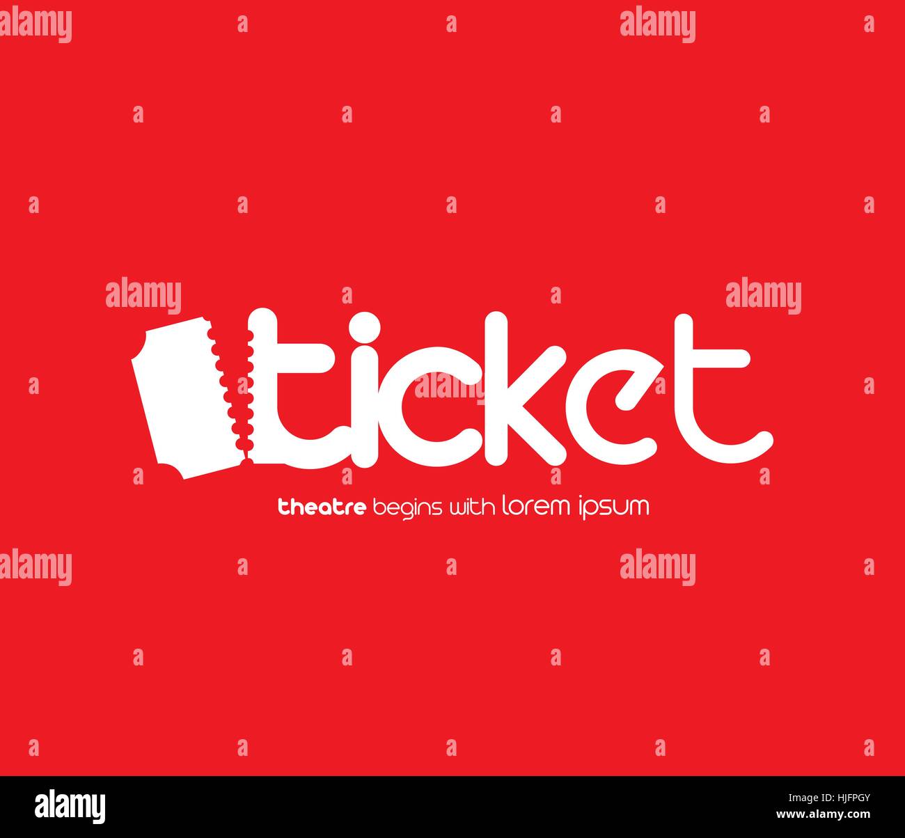 Ticket Design with Logo Concept. EPS 8 supported Stock Vector Image ...