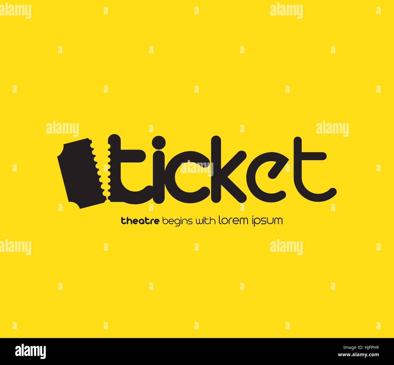 Ticket Design with Logo Concept. EPS 8 supported Stock Vector Image ...