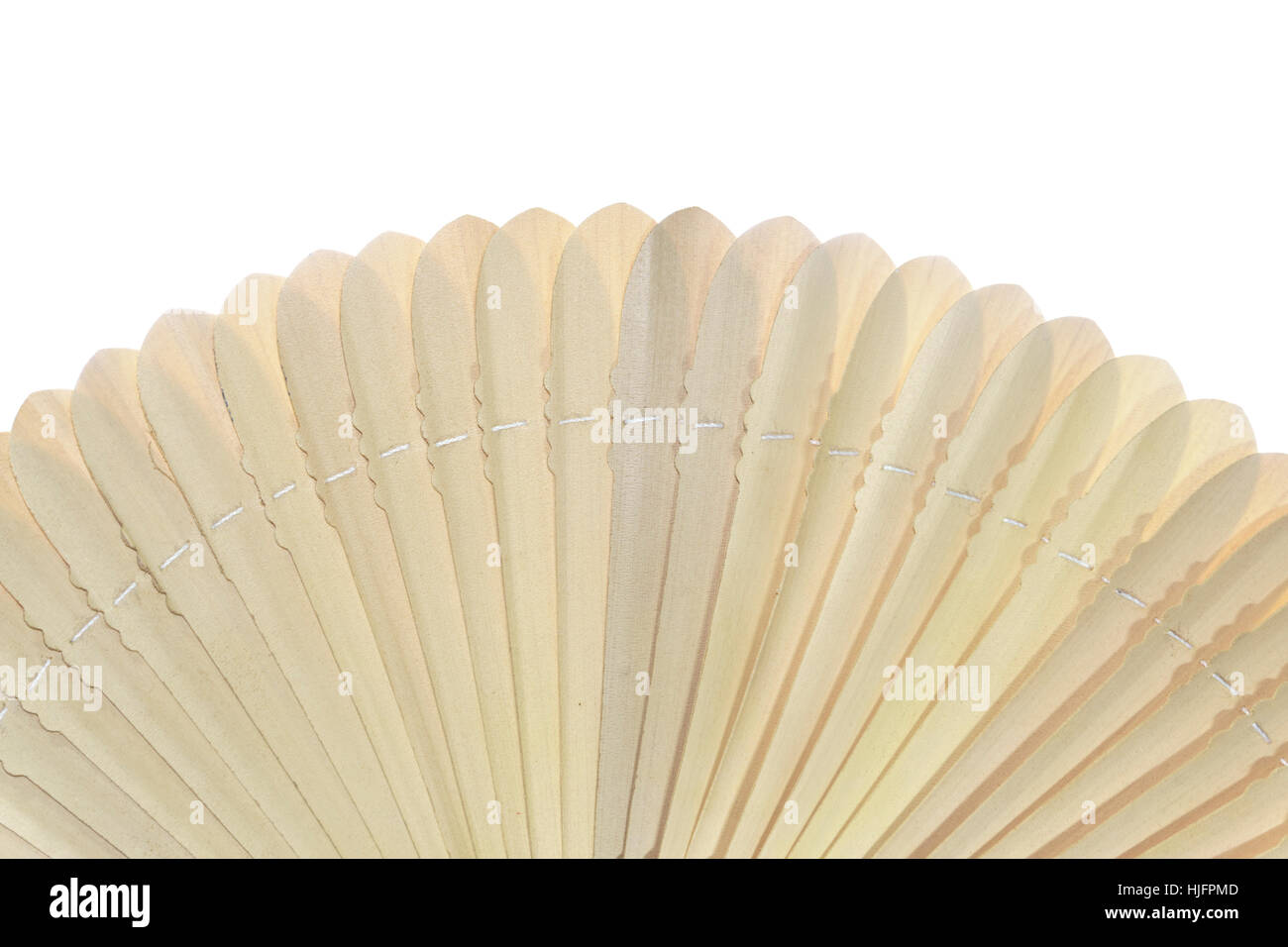 wooden oriental fan isolated on white background Stock Photo - Alamy