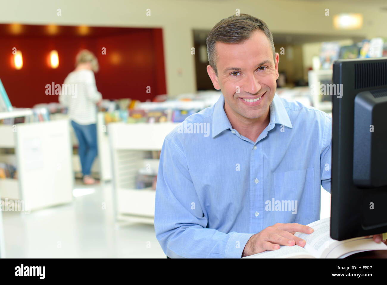 researcher using a computer Stock Photo - Alamy