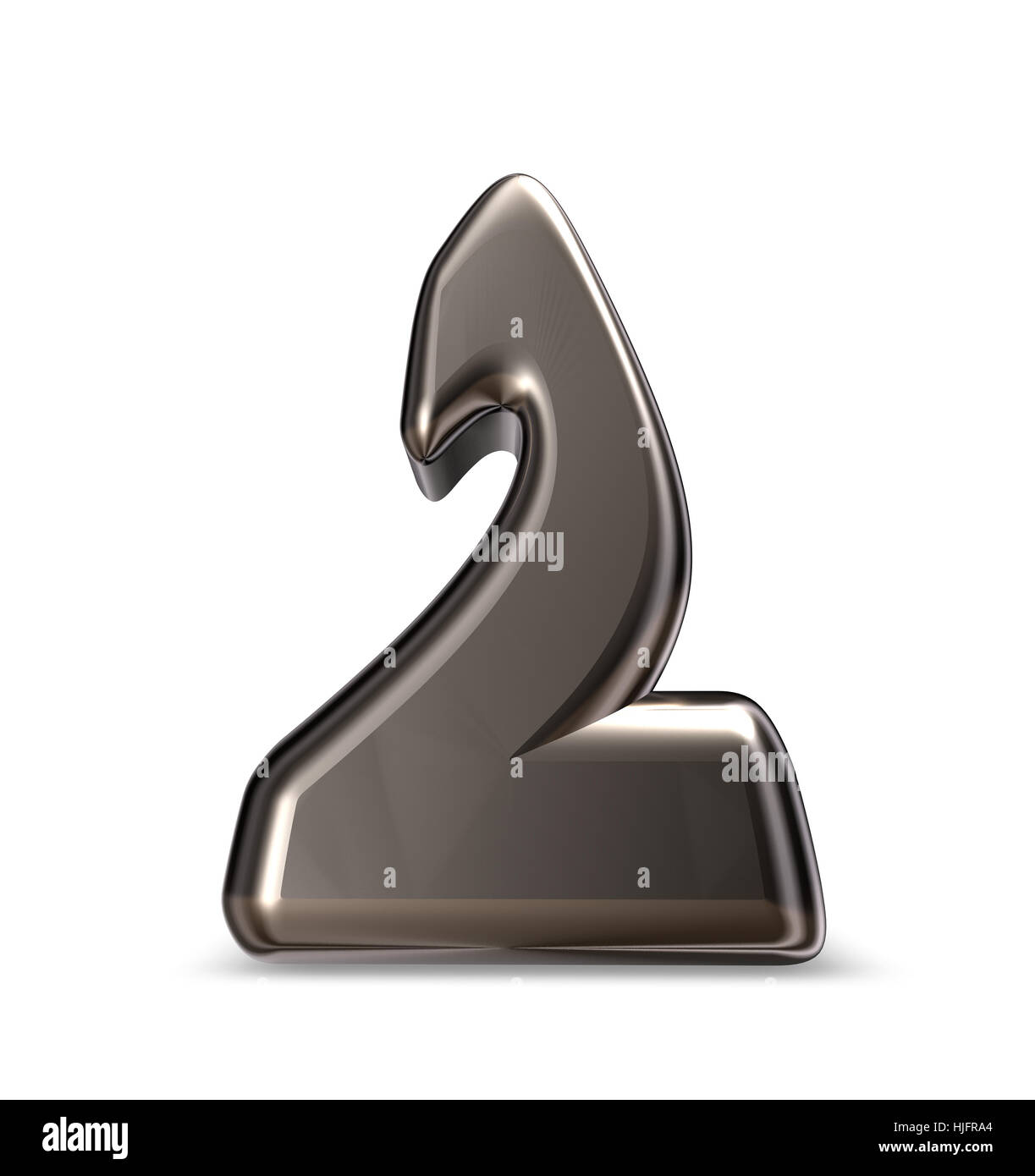 metal number two Stock Photo - Alamy