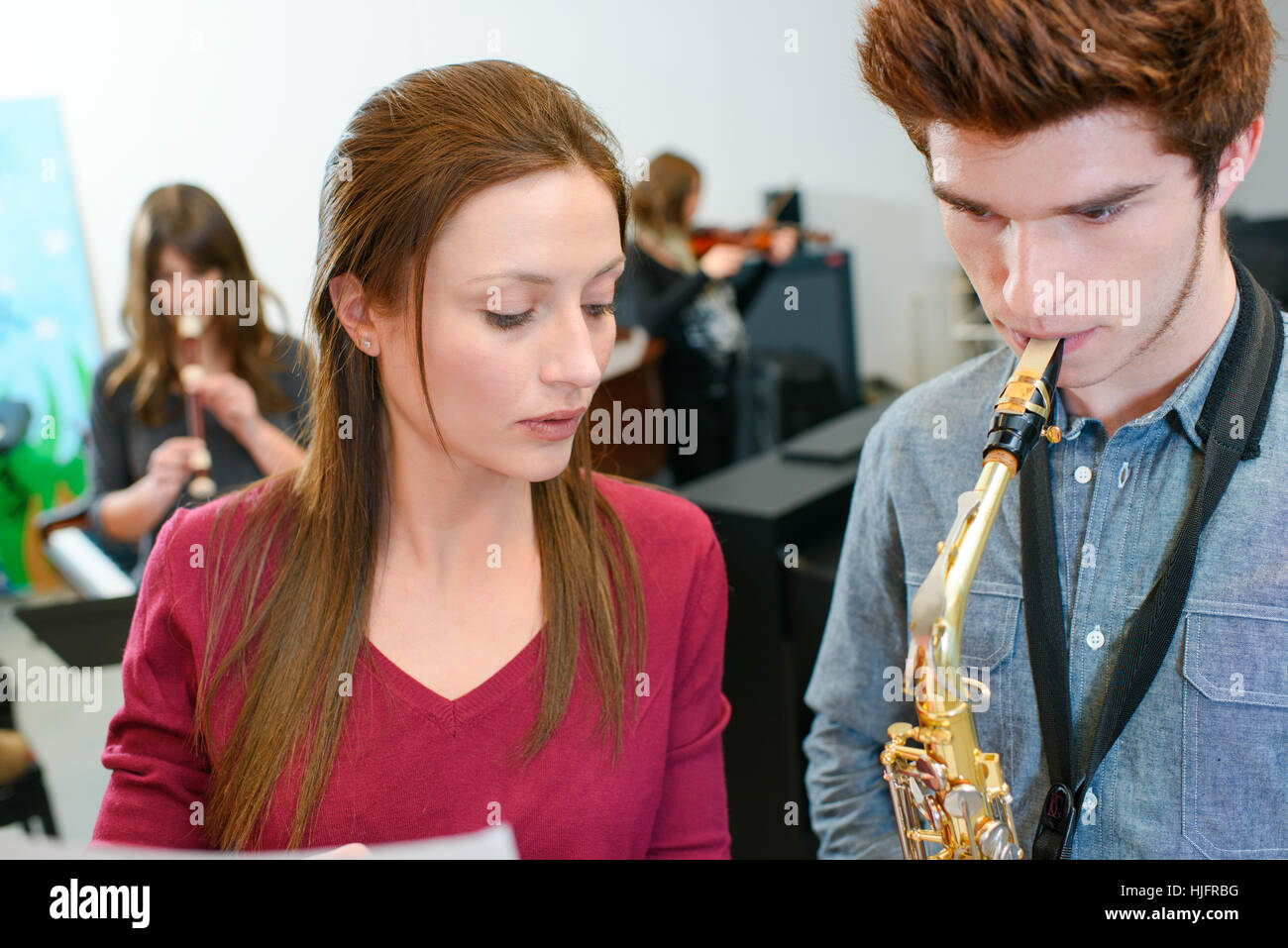 Saxophone class hi-res stock photography and images - Alamy