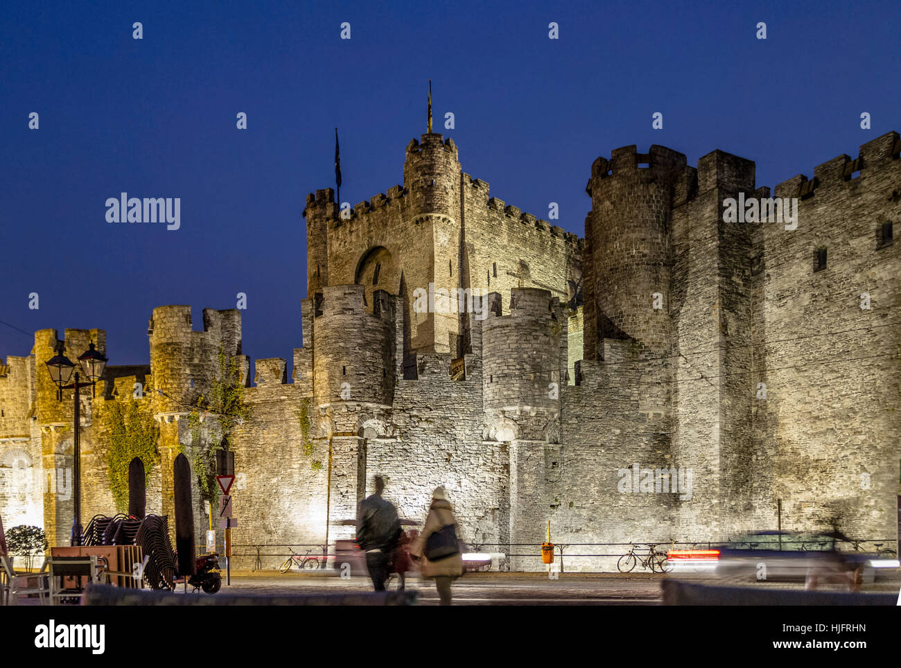 Medieval fortress ghent hi-res stock photography and images - Alamy
