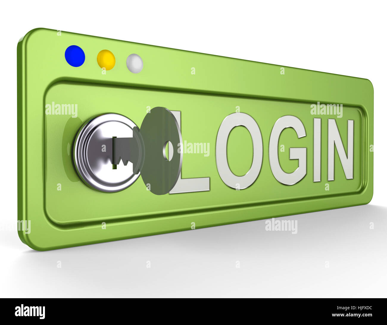 Log In Lock And Key Shows Signin Signing In 3d Illustration Stock Photo ...