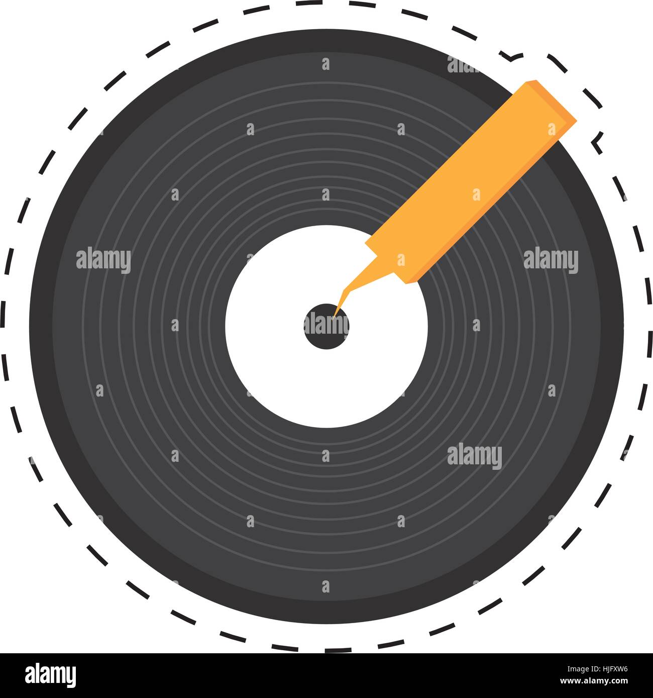 vinyl record lp dotted line vector illustration eps 10 Stock Vector ...