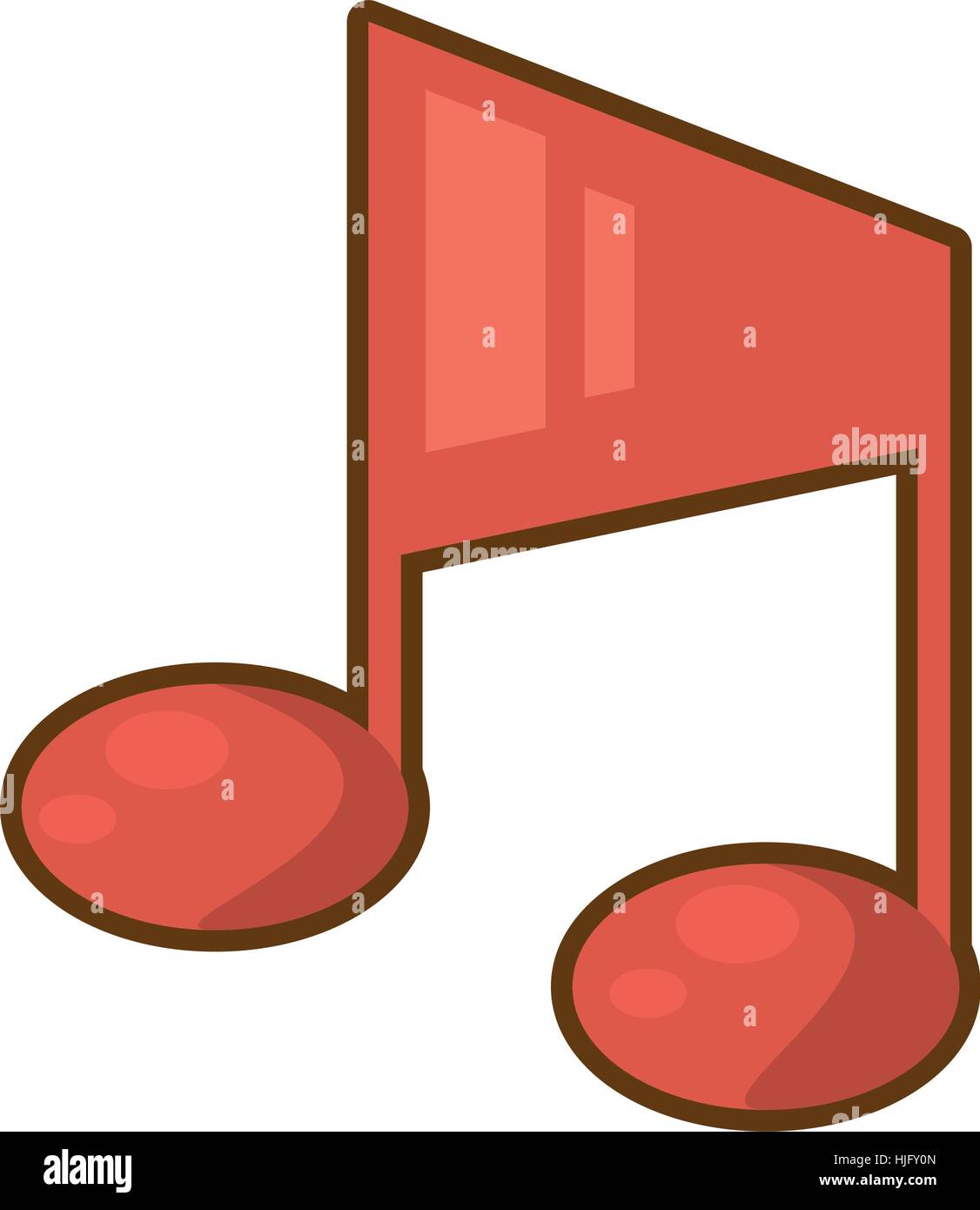 cartoon quaver note musical vector illustration eps 10 Stock Vector ...