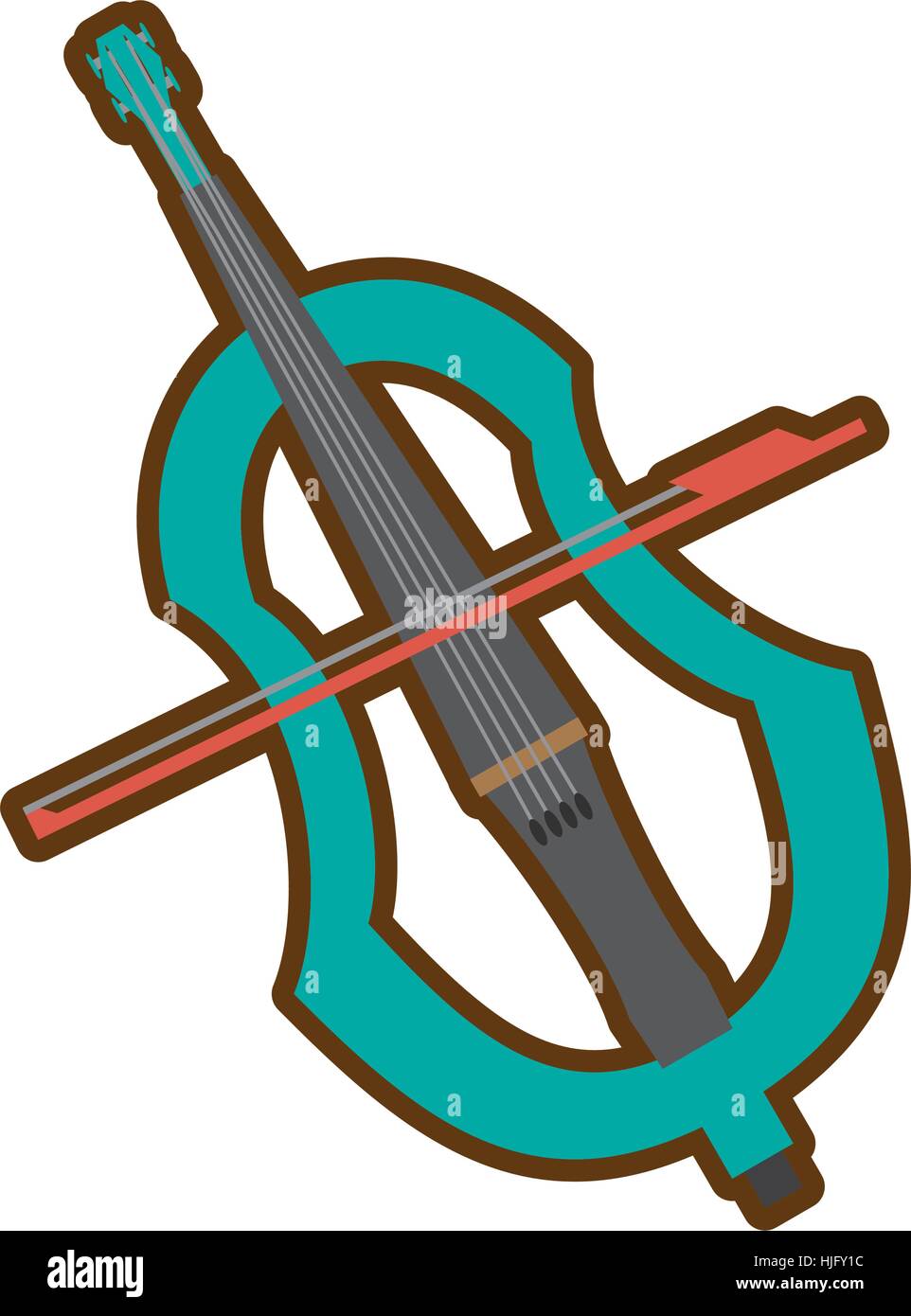 cartoon cello orchestra classic music vector illustration eps 10 Stock ...