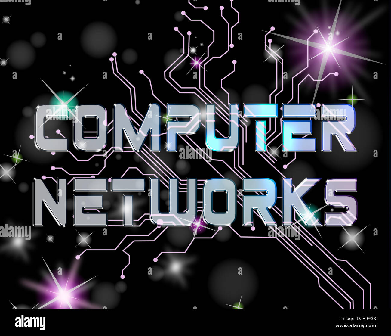 Computer Networks Showing Networking Www And Server Stock Photo - Alamy