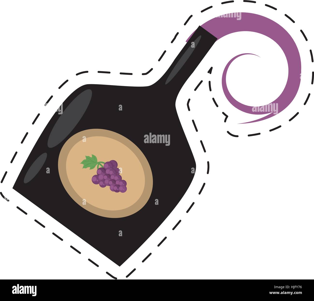 wine bottle grape celebration dot line vector illustration eps 10 Stock ...