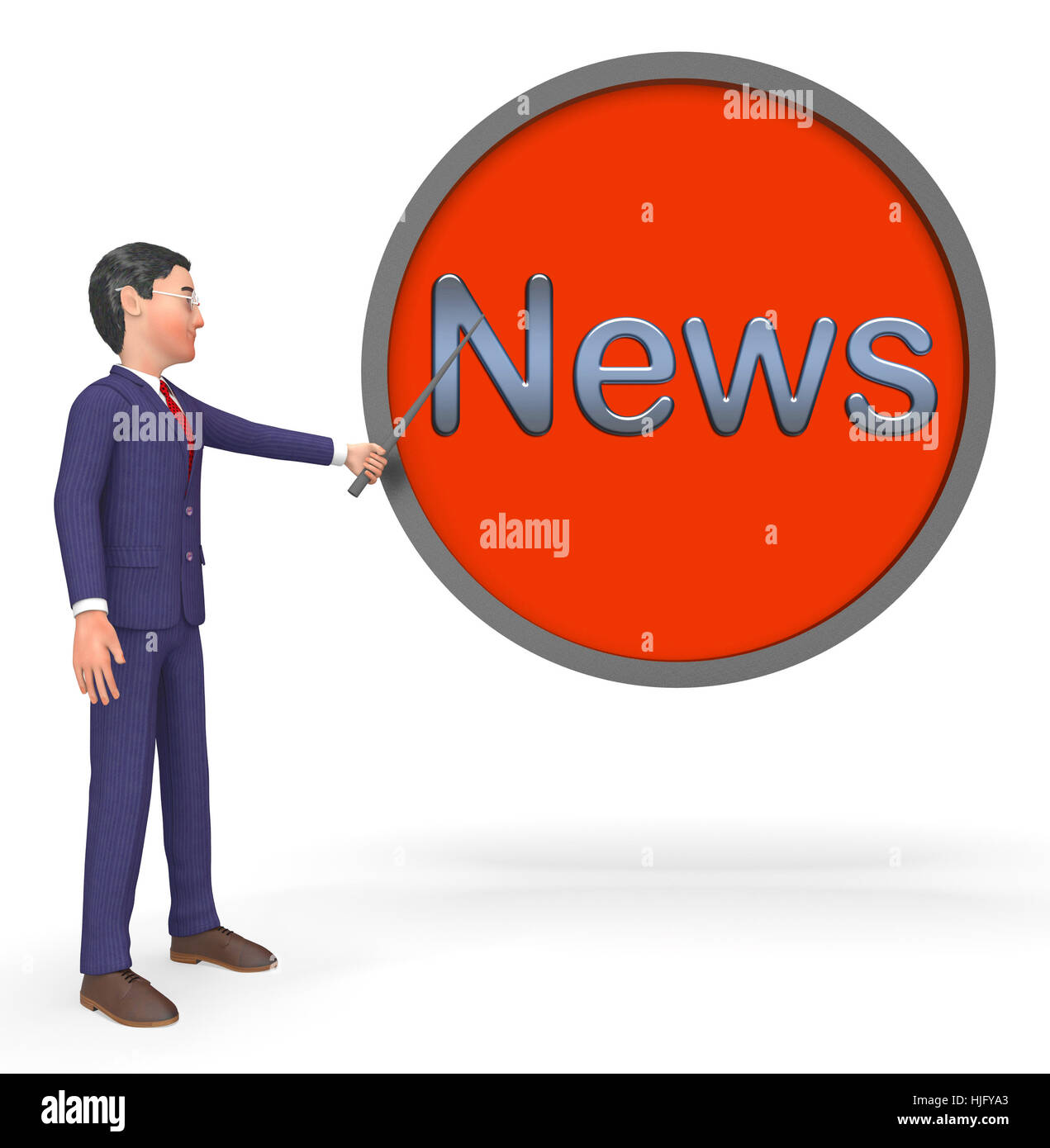 News Button Sign Displays Reporting Media 3d Rendering Stock Photo - Alamy