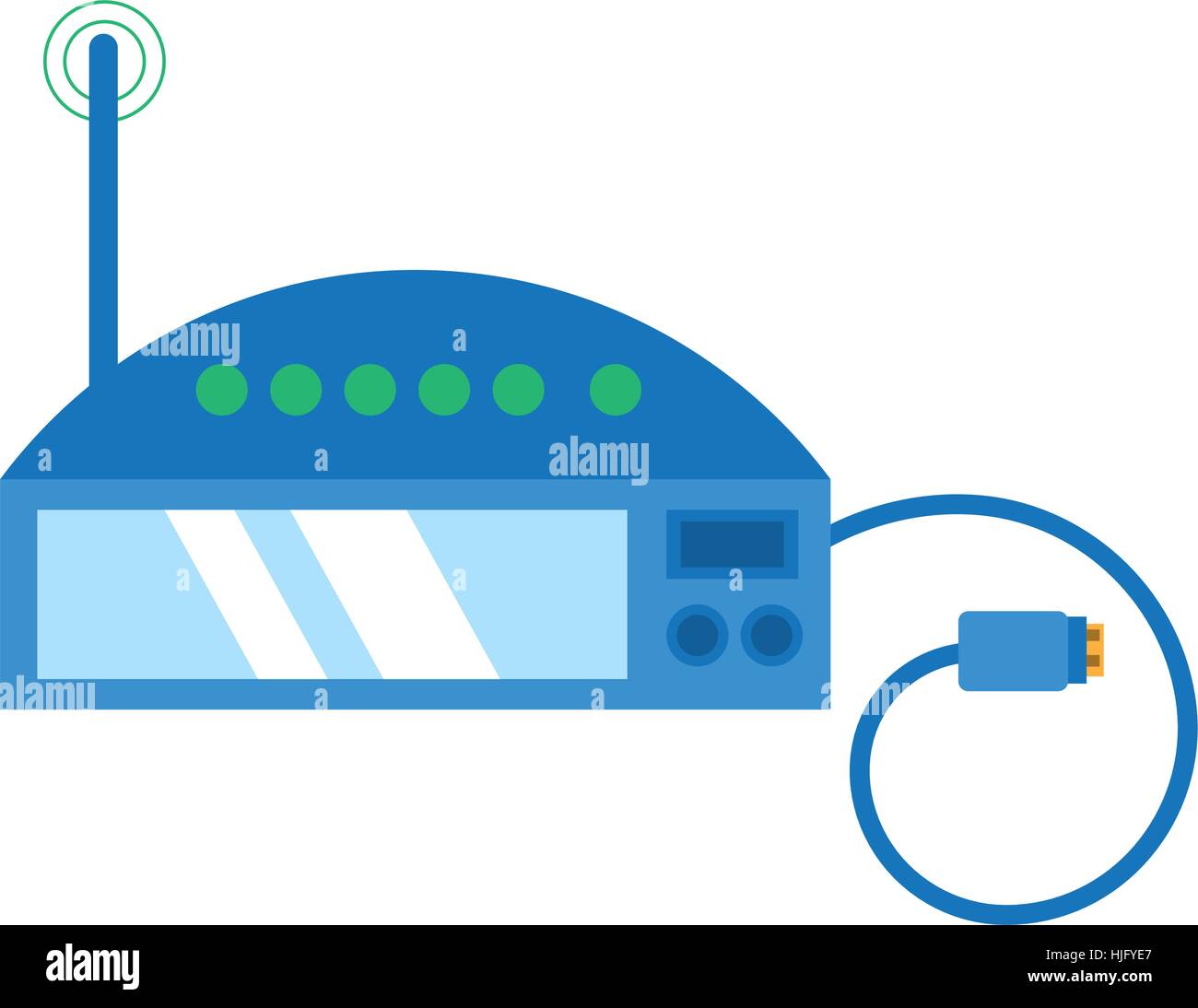 router internet connection modem usb cable vector illustration eps 10 ...
