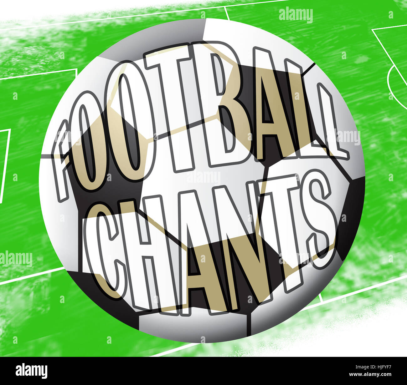 Football Chants Ball Shows Soccer Shouts 3d Illustration Stock Photo ...