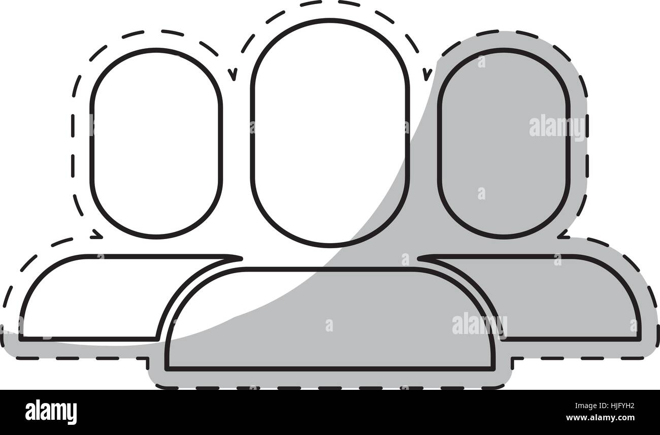 users pictogram community icon image sticker vector illustration design ...