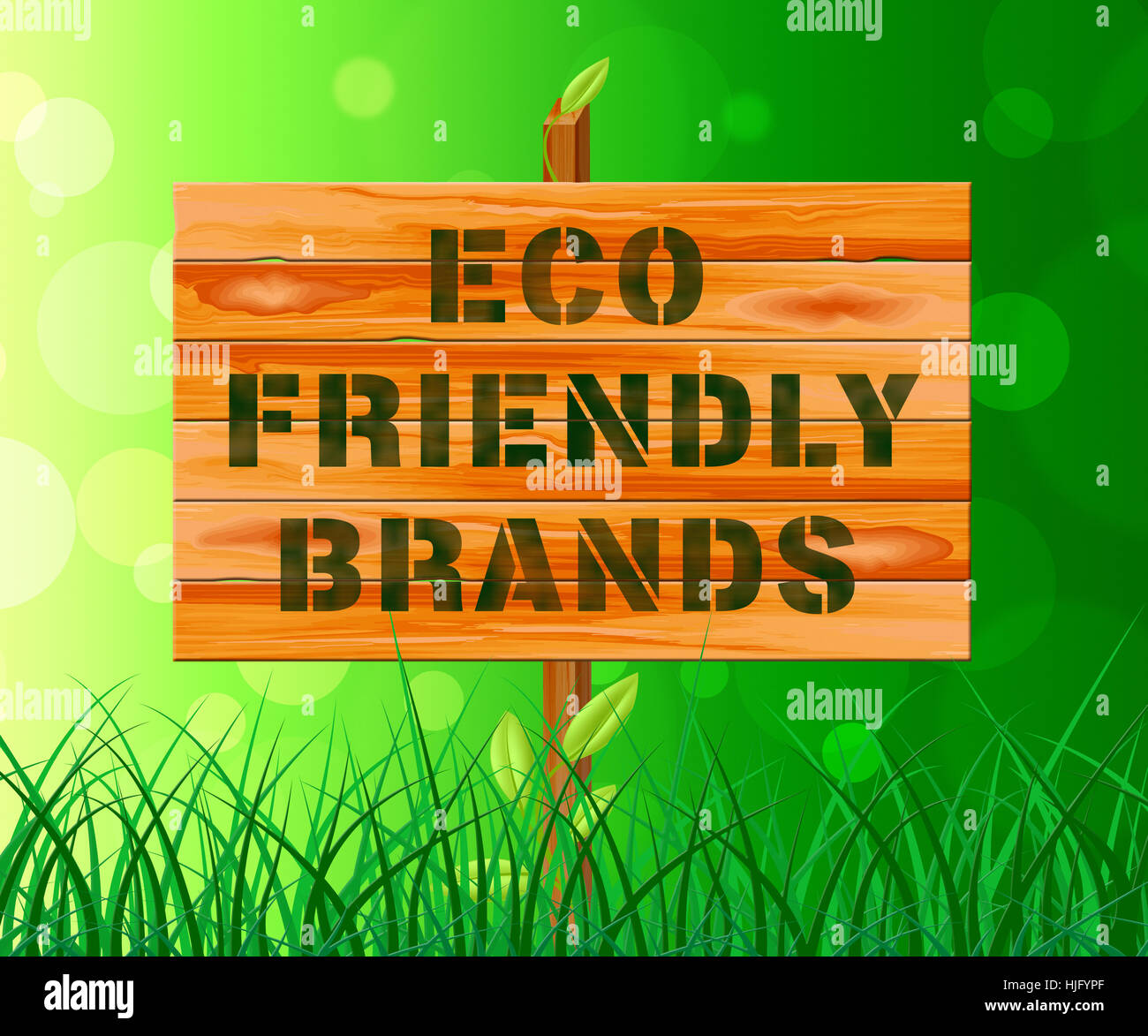 Eco Friendly Brand Sign Showing Nature Conservation Stock Photo - Alamy