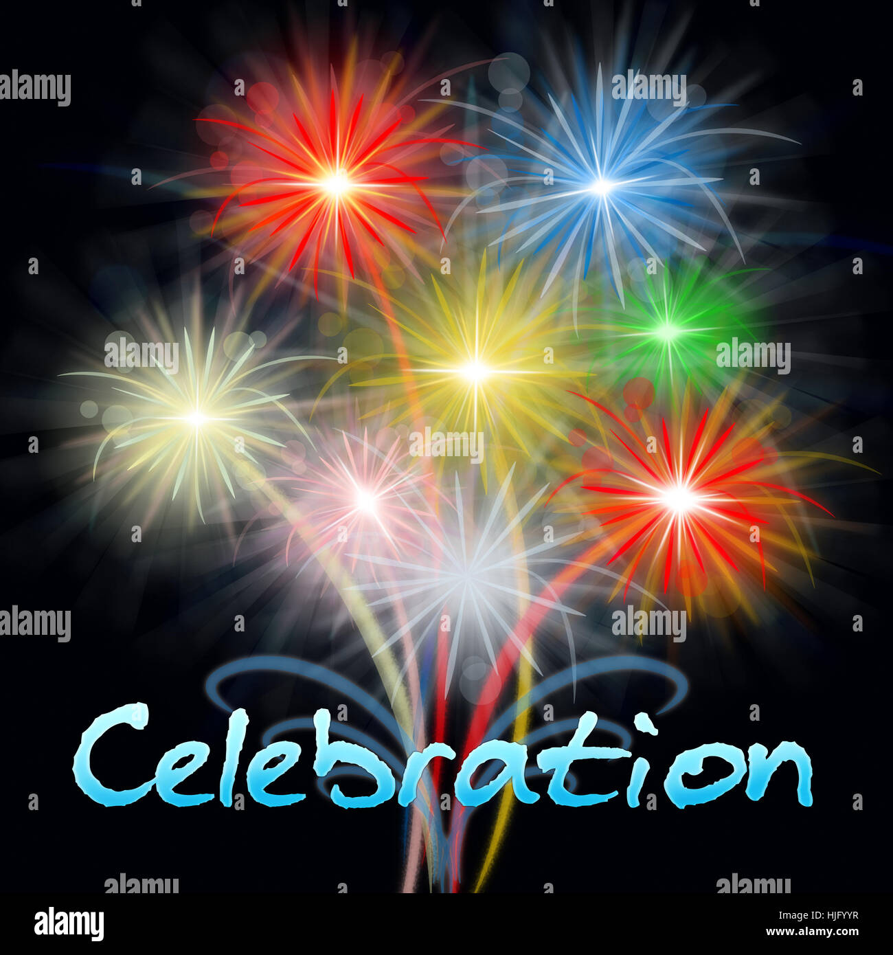 Fireworks Celebration Showing Firework Party Celebrating Pyrotechnics ...