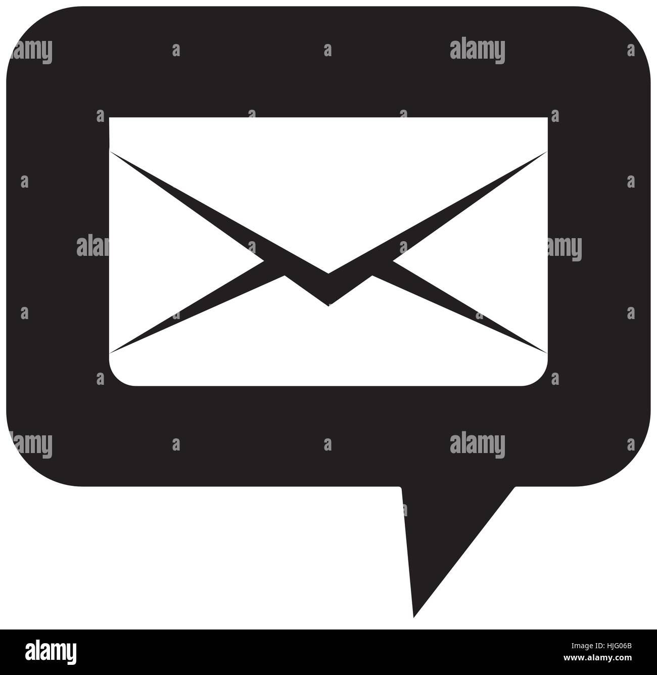 email related icons image black and white vector illustration design ...