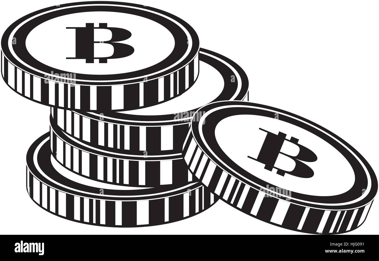 coin with letter b money related icon image black and white vector ...