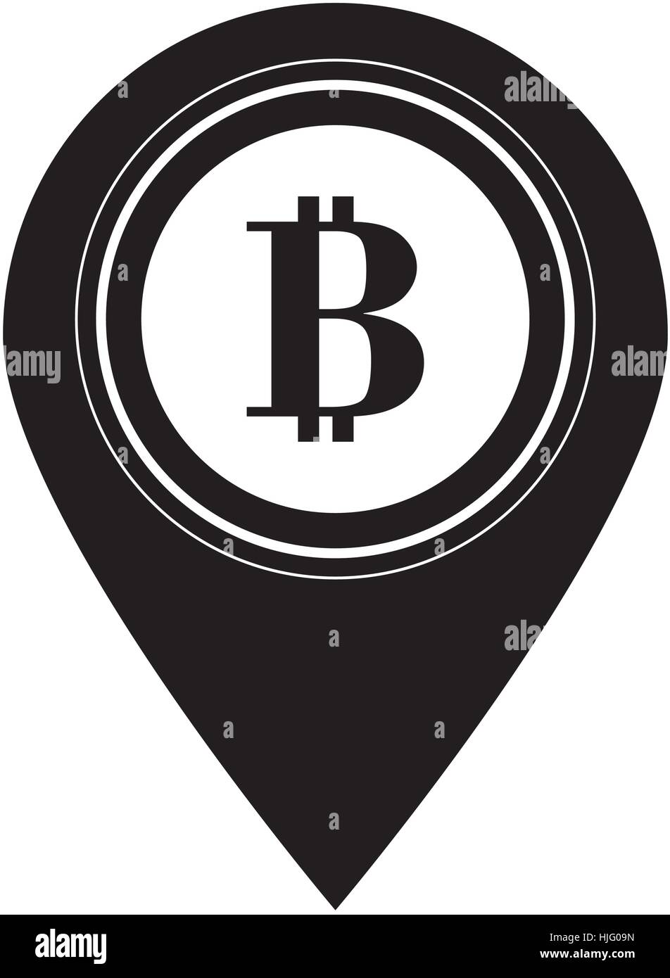 gps pin letter B as emblem bank related icons image vector illustration ...