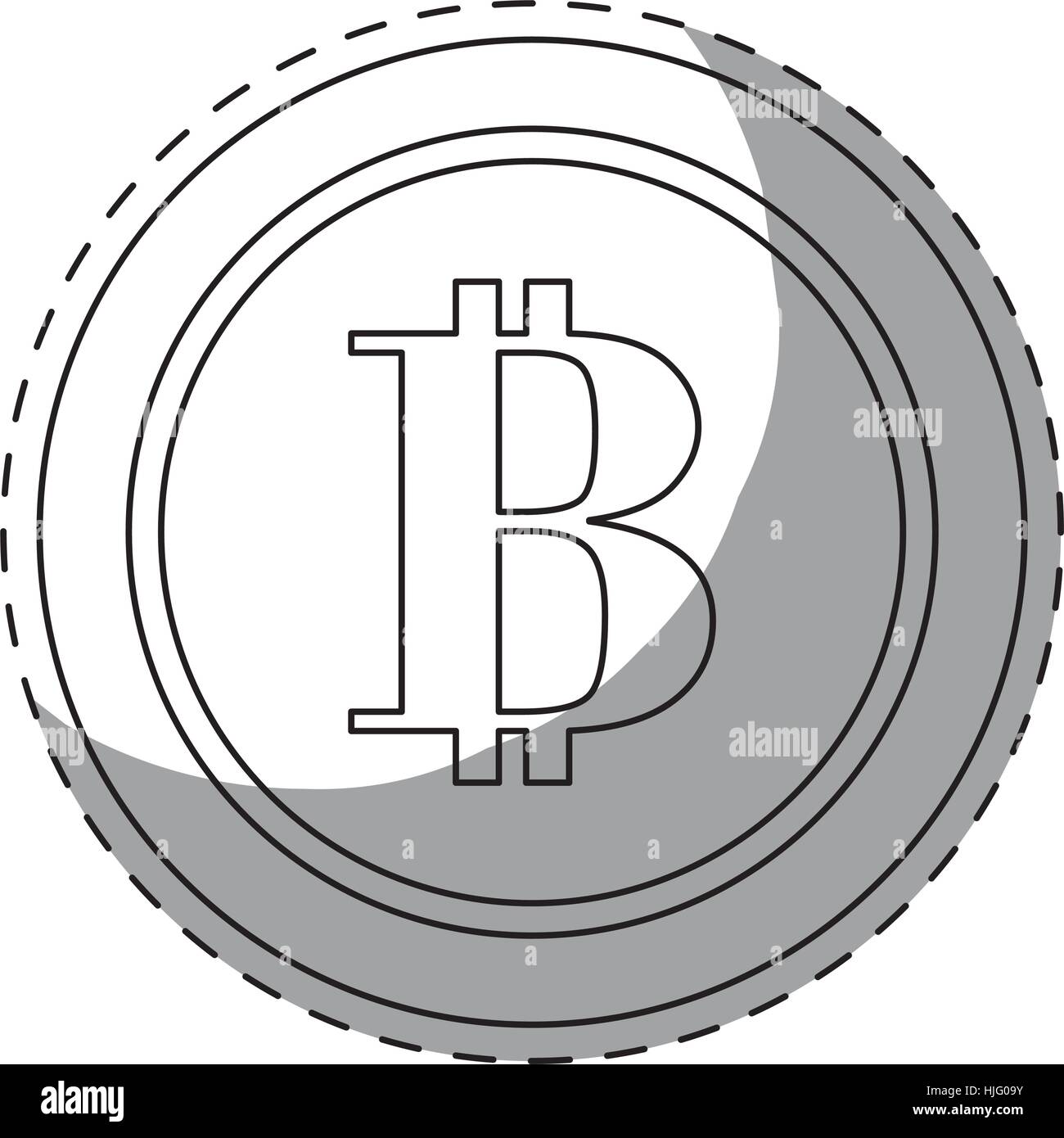 coin with letter b money related icon image sticker vector illustration ...