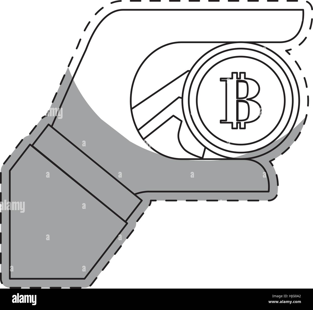 coin with letter b money related icon image sticker vector illustration ...