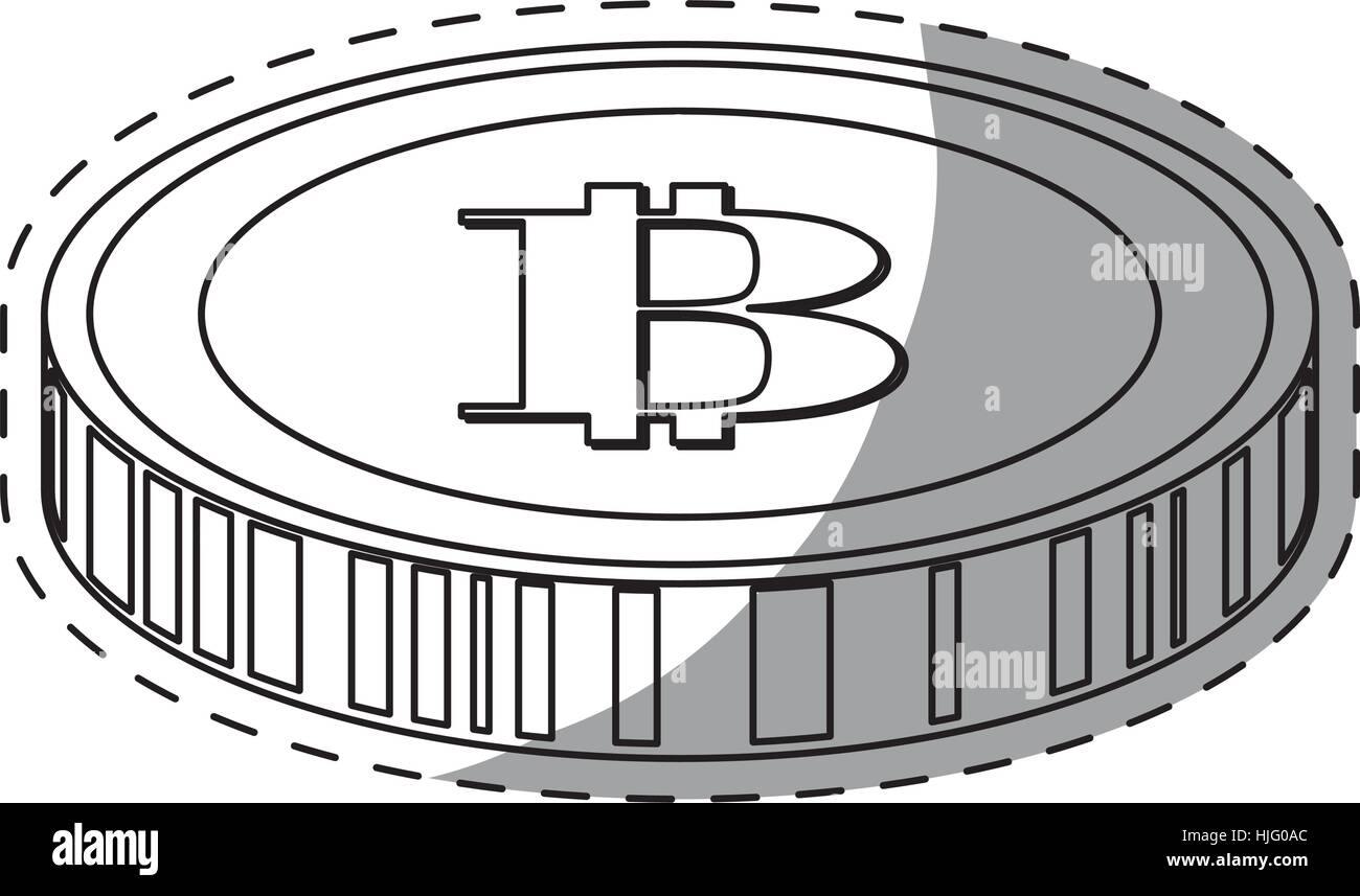 coin with letter b money related icon image sticker vector illustration ...