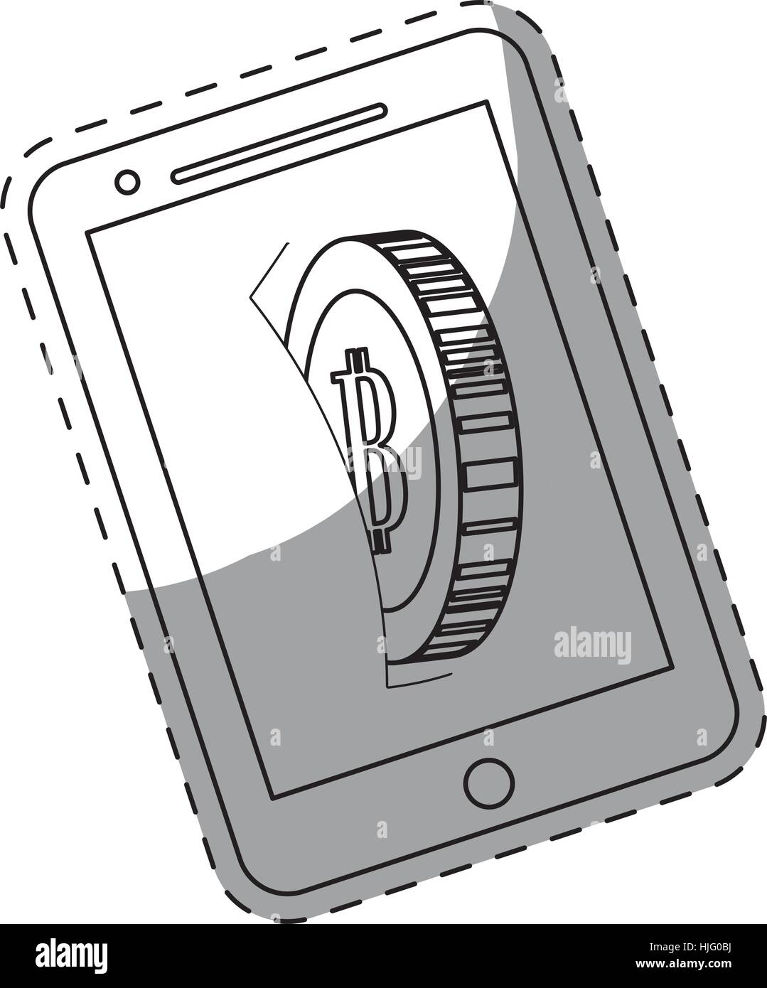 coin with letter b money related icon image sticker vector illustration ...