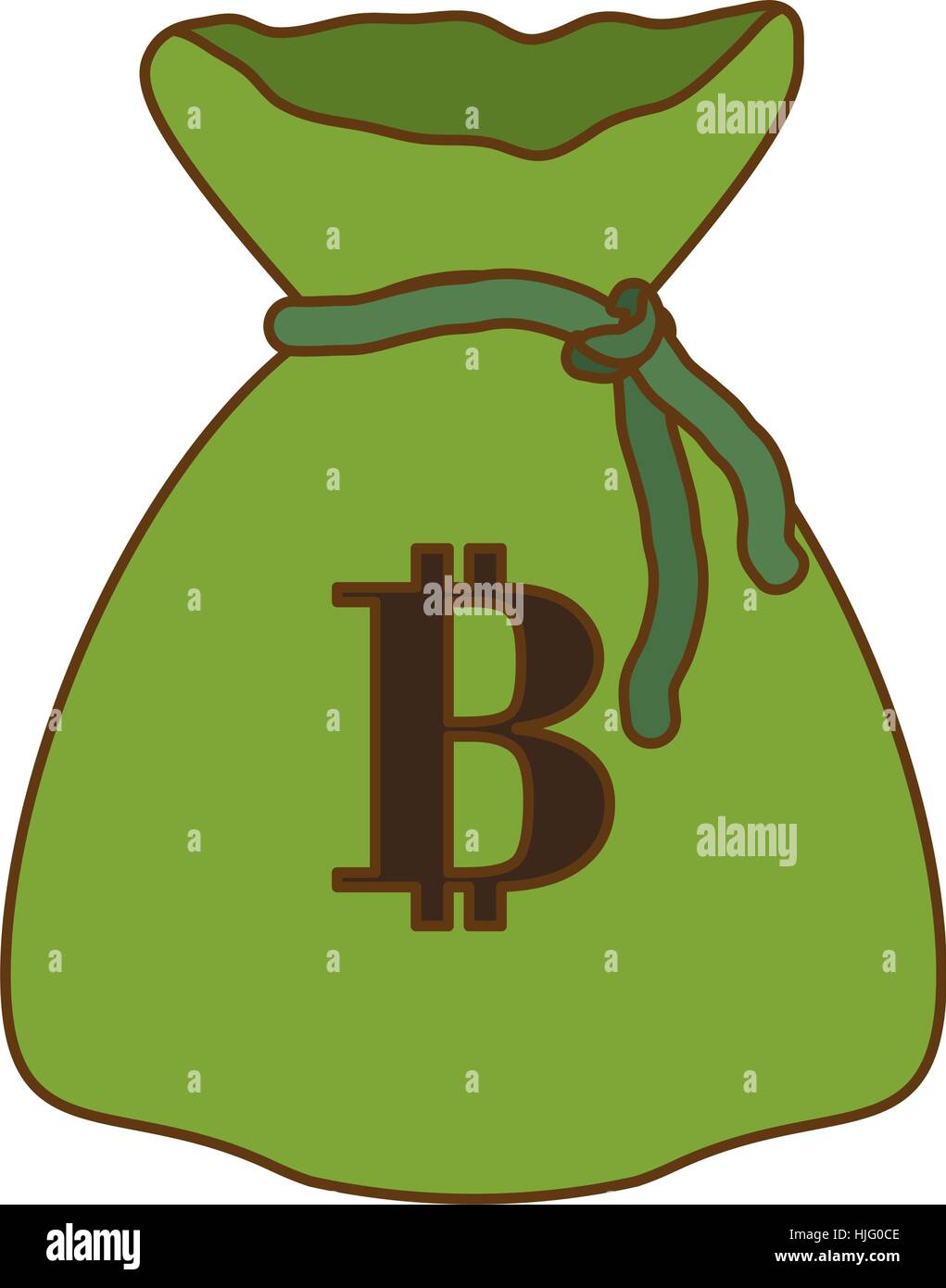 money bag with letter B as emblem bank related icons image vector ...