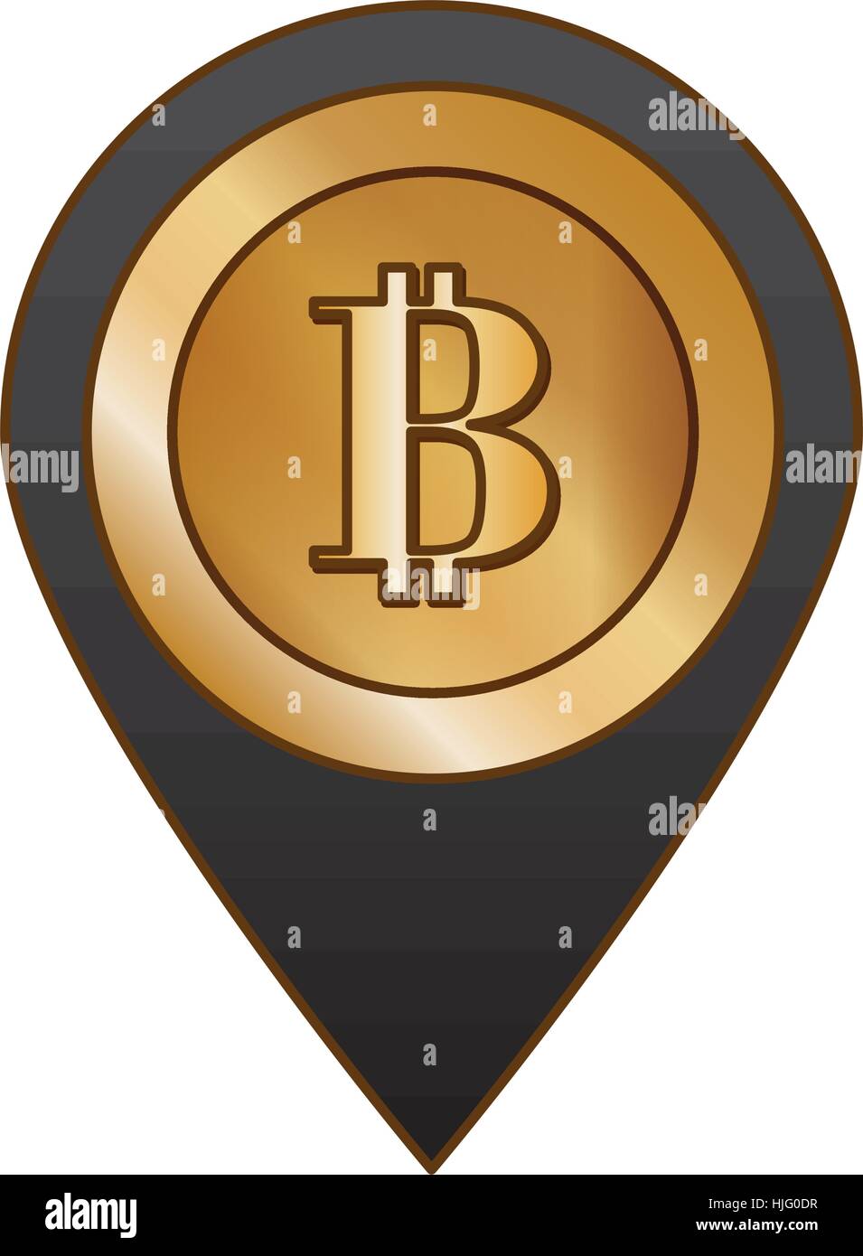 gps pin letter B as emblem bank related icons image vector illustration ...