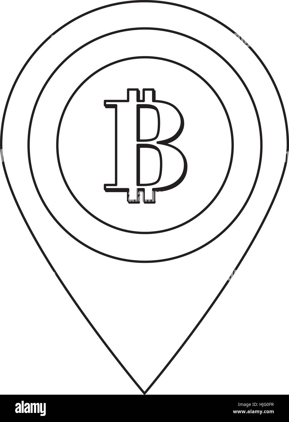 gps pin letter B as emblem bank related icons image vector illustration ...