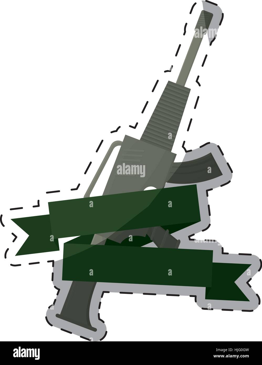 gun firearm weapon emblem image vector illustration design Stock Vector ...