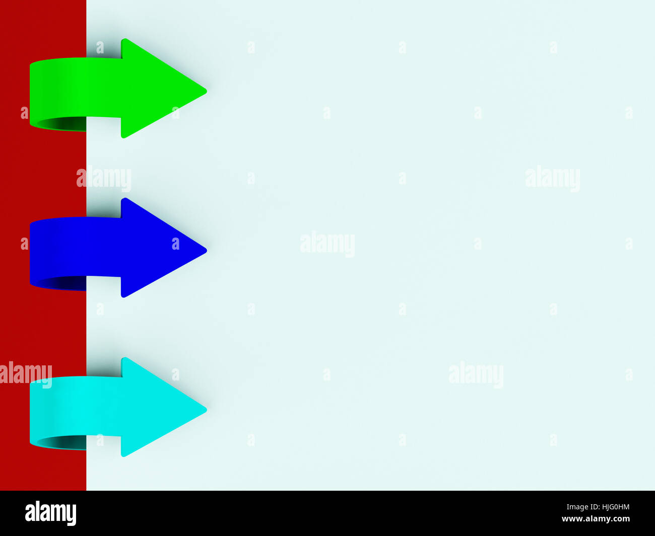 Three Multicolored Arrow Tabs Over Paper For Menu Lists Or Notes 3d ...