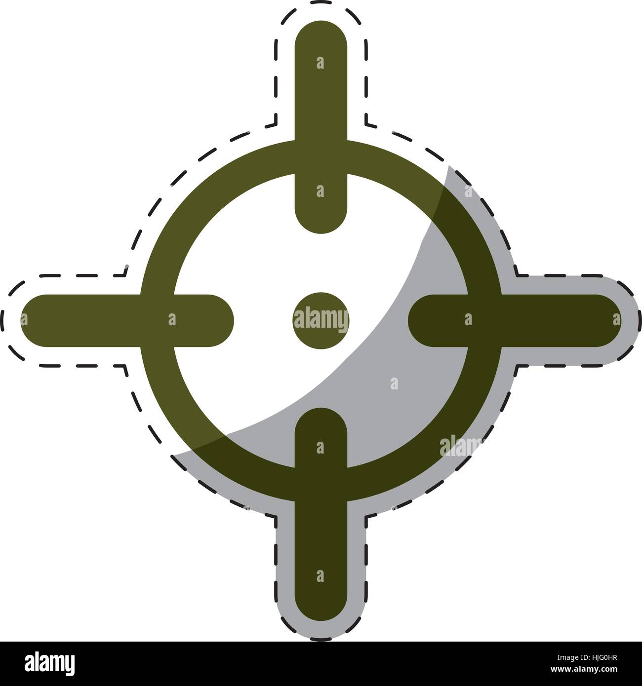 firearm aim or target icon image vector illustration design Stock ...