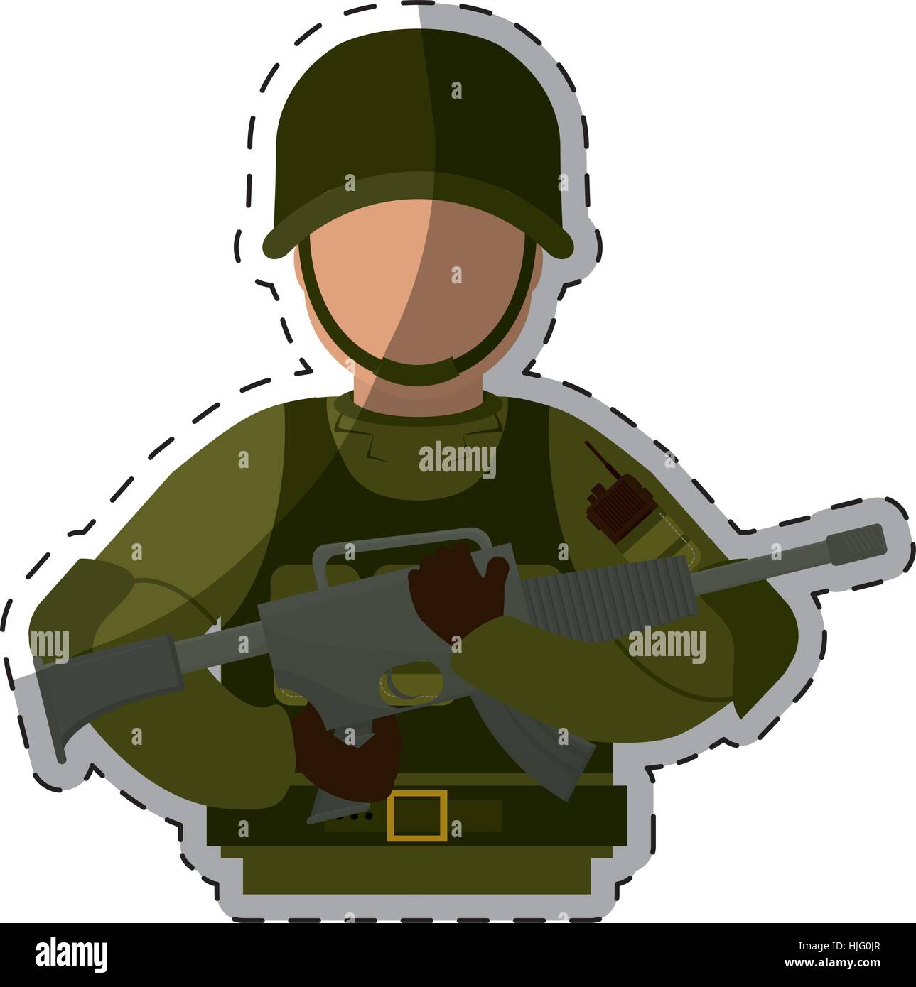 soldier army related icons image vector illustration design Stock ...
