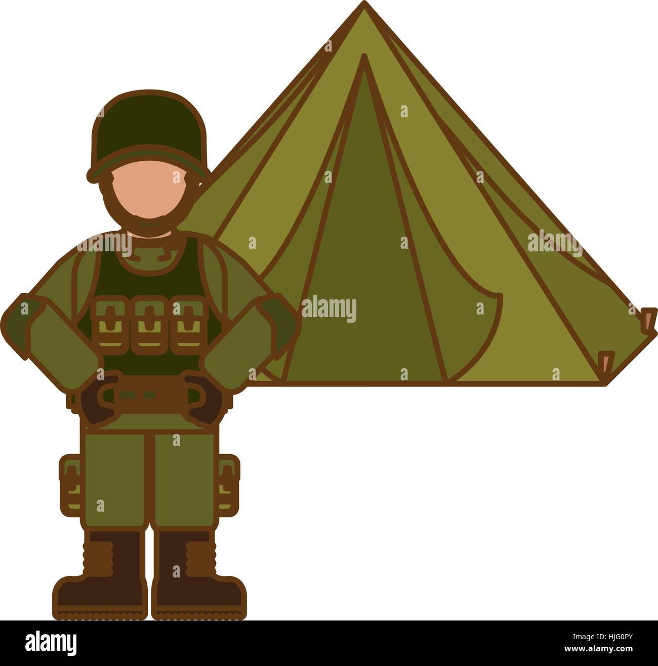 soldier army related icons image vector illustration design Stock ...