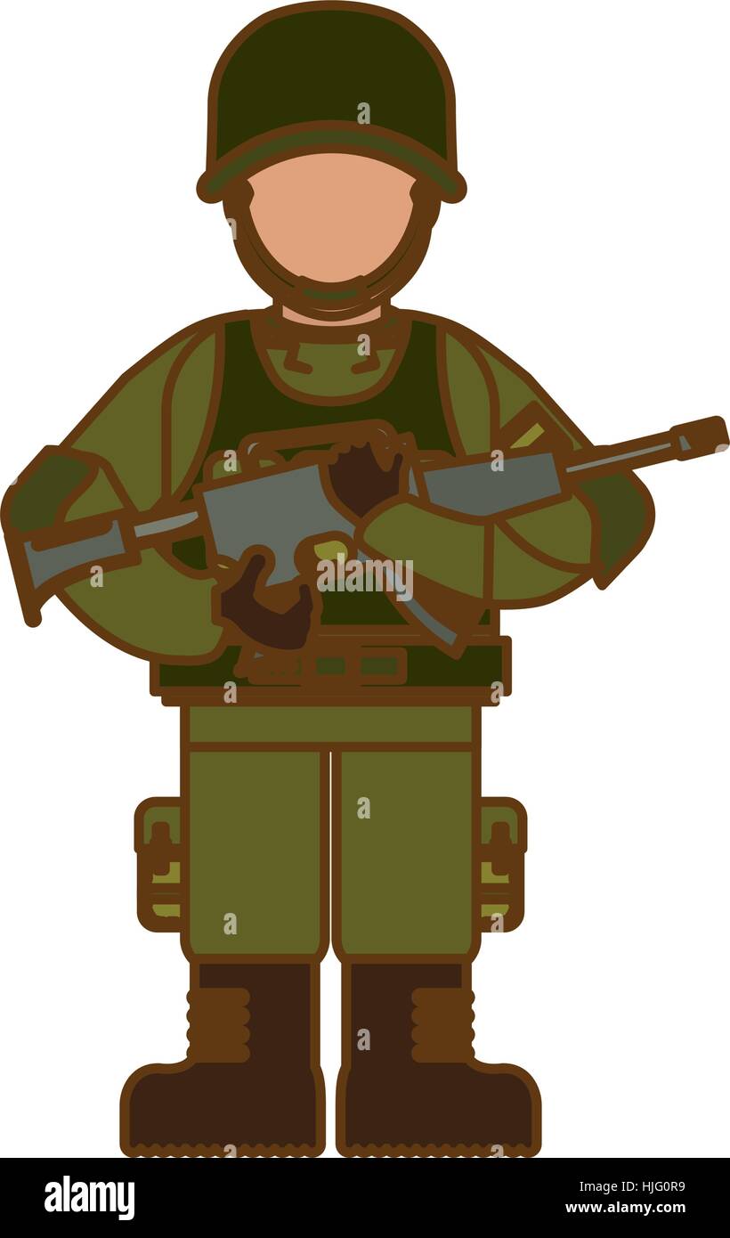 soldier army related icons image vector illustration design Stock ...