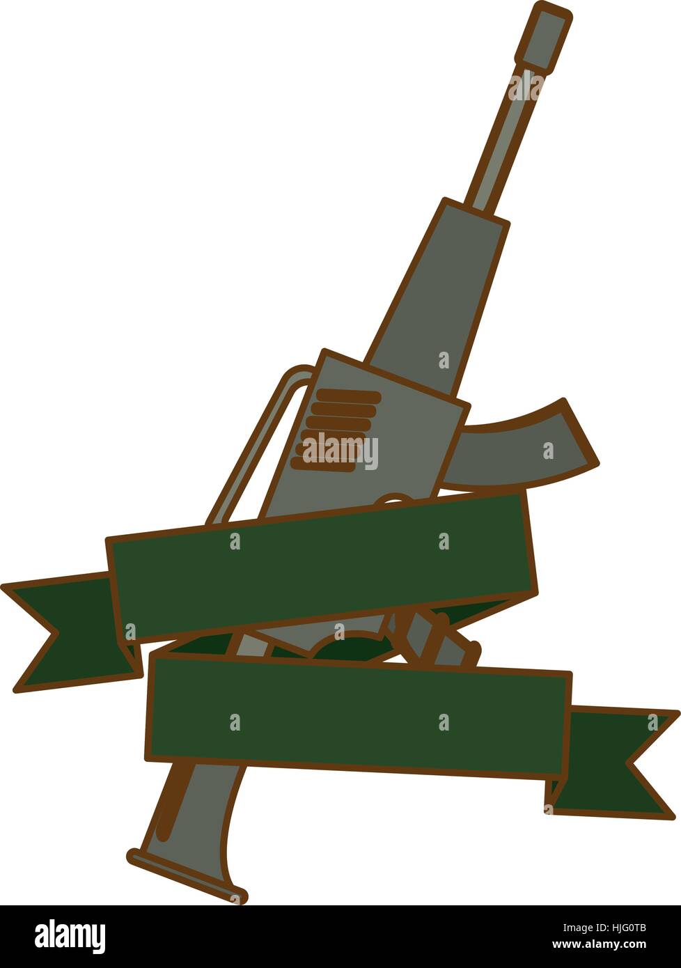 gun firearm weapon emblem image vector illustration design Stock Vector ...