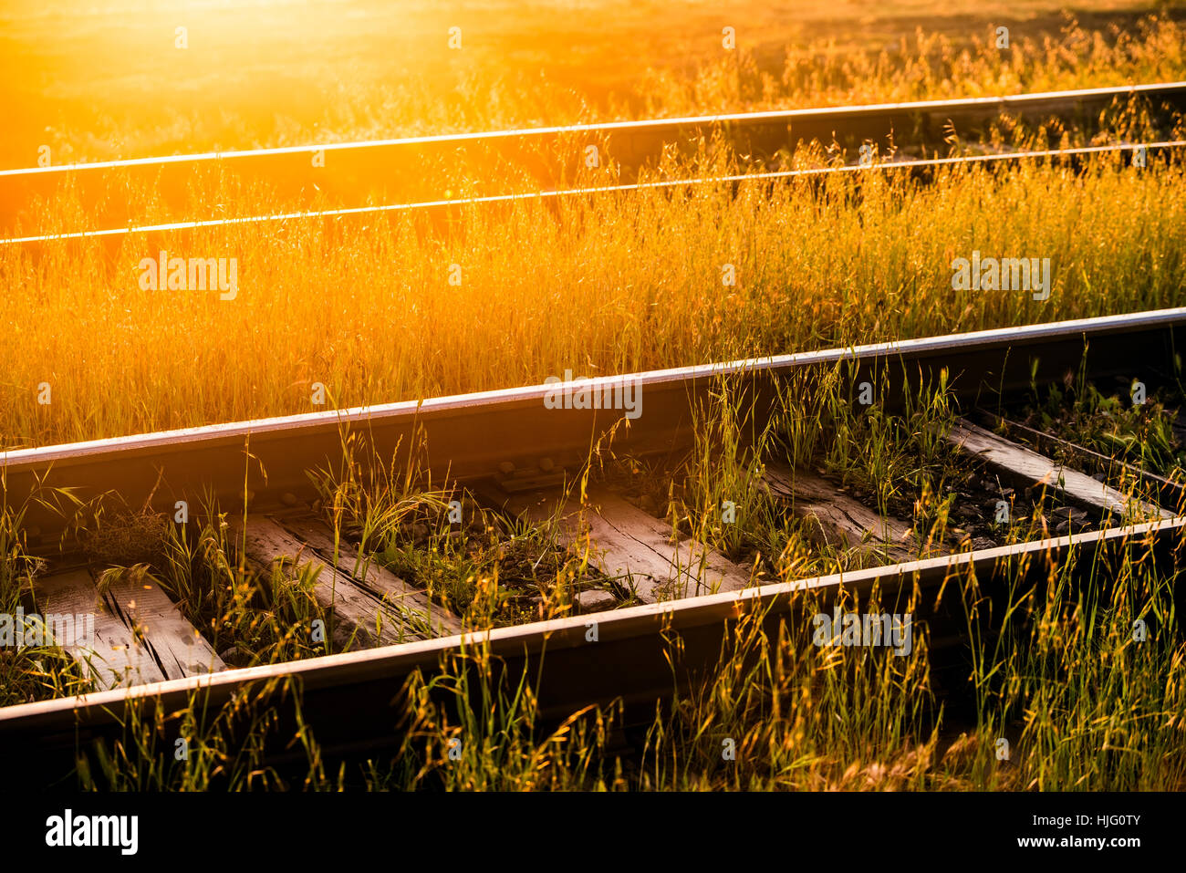 Old railway track Stock Photo - Alamy
