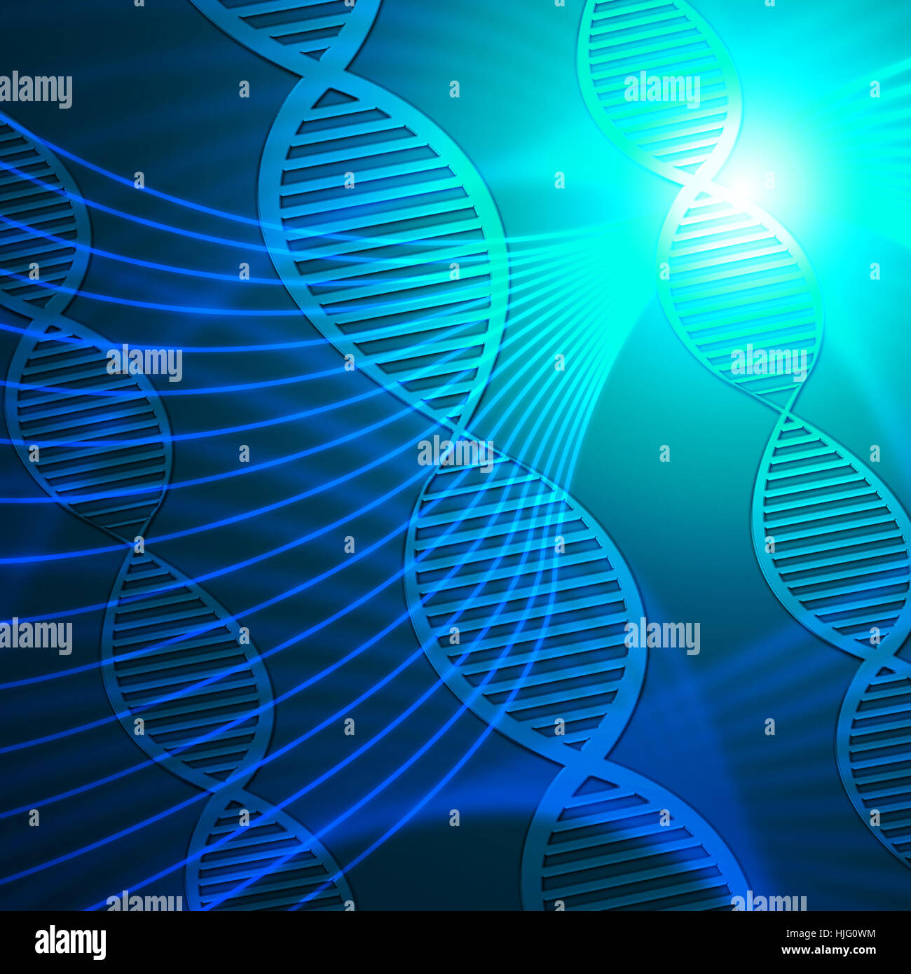 Dna Helix Shows Biotech Research 3d Illustration Stock Photo - Alamy